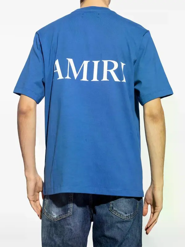 Amiri Logo-print Cotton T-shirt - Blue