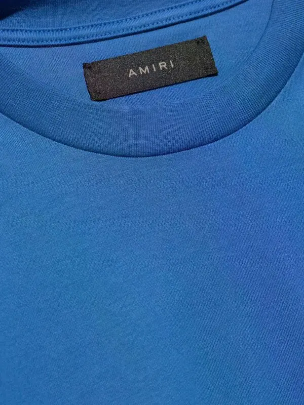 Amiri Logo-print Cotton T-shirt - Blue