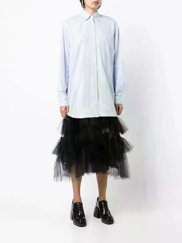 MACGRAW Critic Striped Oversized Shirt
