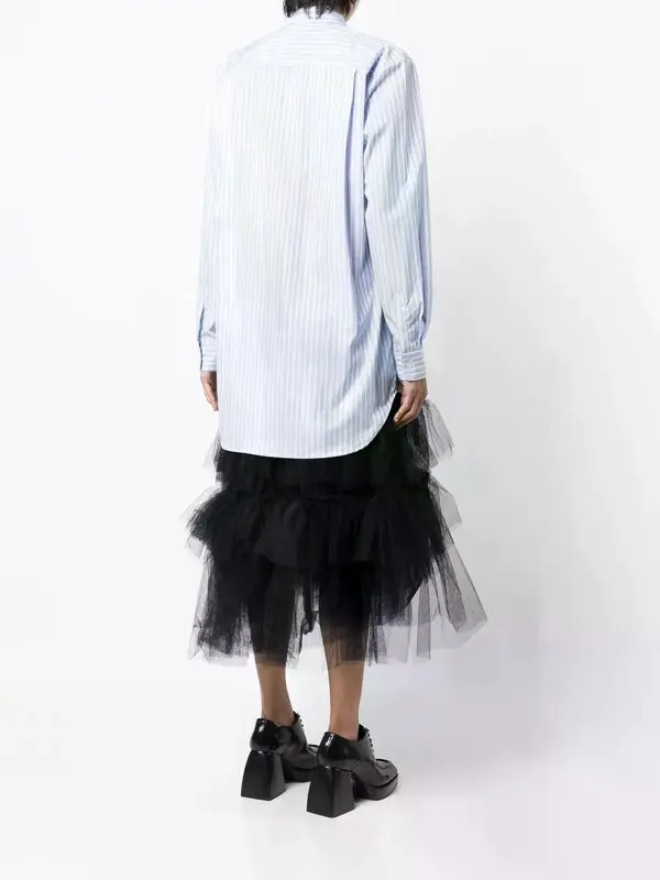 MACGRAW Critic Striped Oversized Shirt