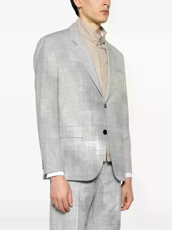 Hugo Plaid-check Single-breasted Blazer
