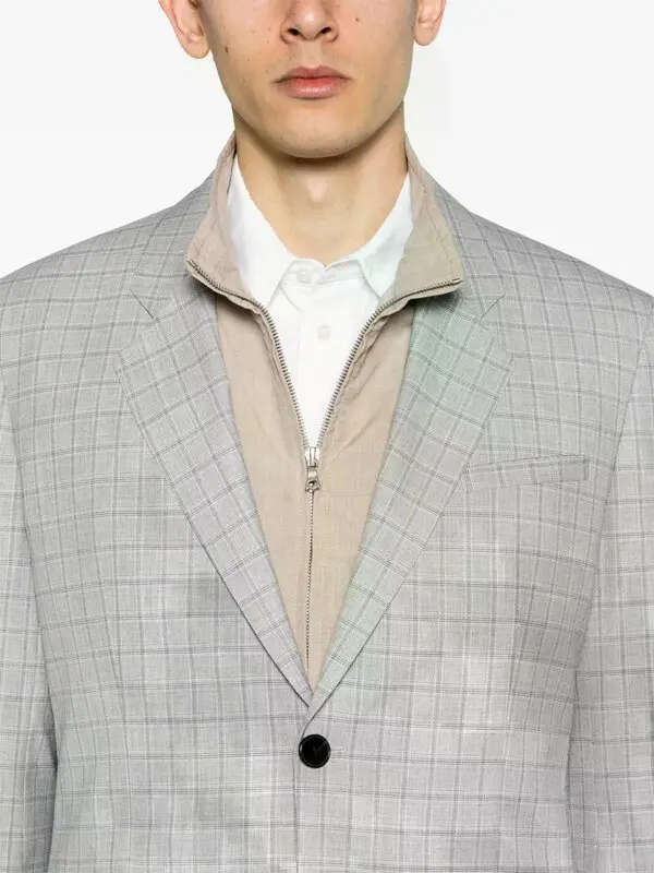 Hugo Plaid-check Single-breasted Blazer