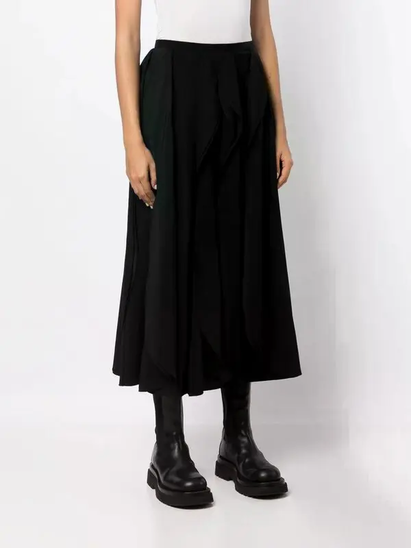 ENFOLD Draped Midi Skirt