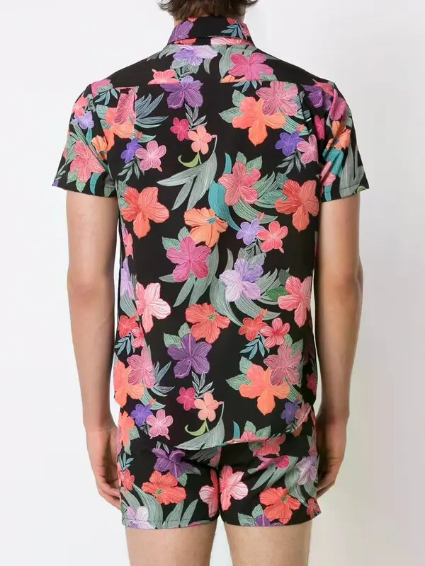 AMIR SLAMA Floral Print Shirt