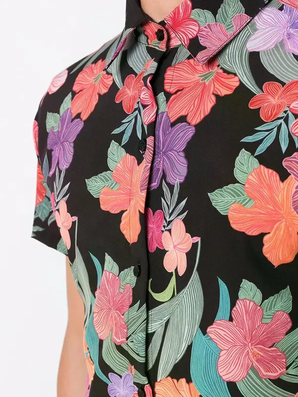 AMIR SLAMA Floral Print Shirt