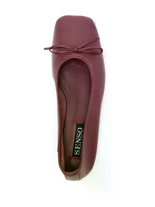 Senso Becca Leather Ballerina Flats - Red