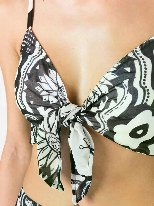 AMIR SLAMA Floral-print Crop Top