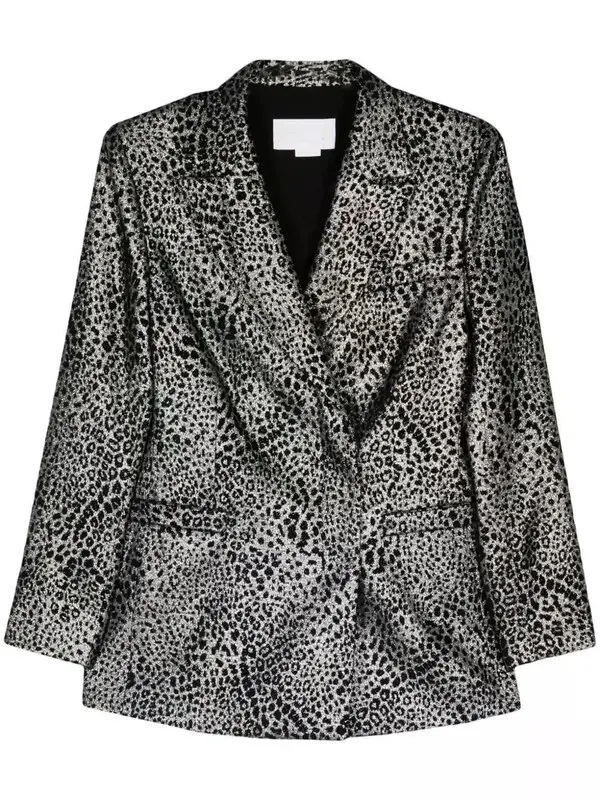 GENNY Animalier Double-breasted Blazer