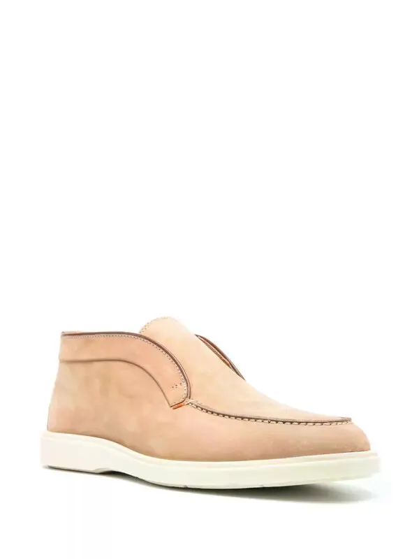 Santoni Leather Slip-on Boots