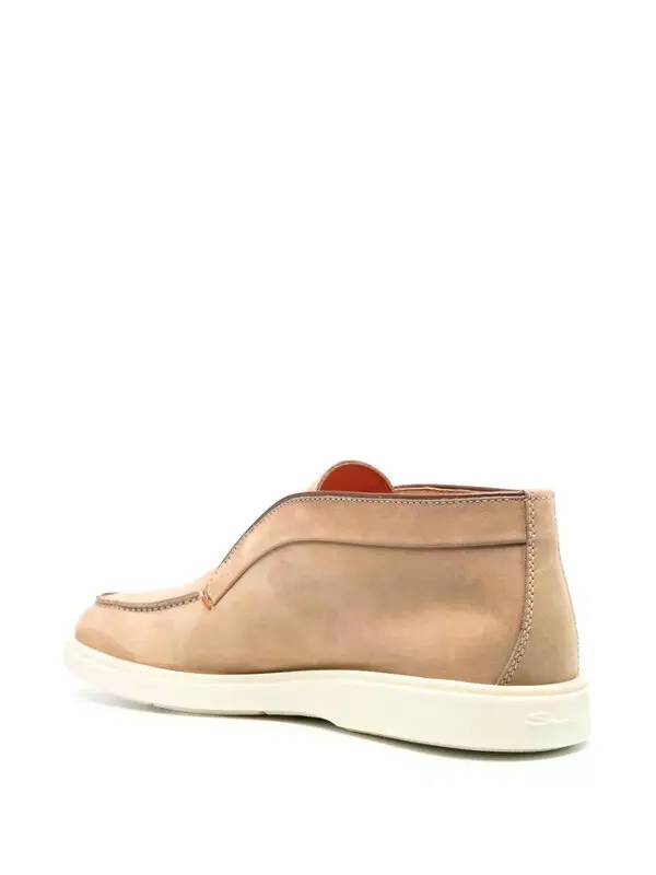 Santoni Leather Slip-on Boots