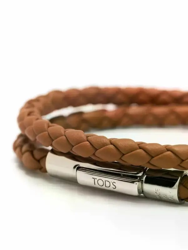 TOD'S Woven Strap Bracelet - Brown