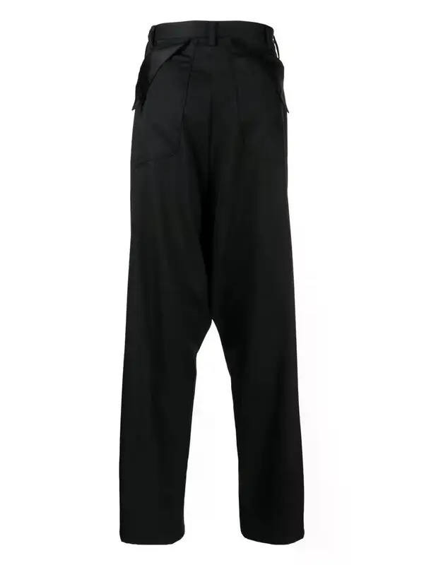 SULVAM Drop-crotch Wool Trousers