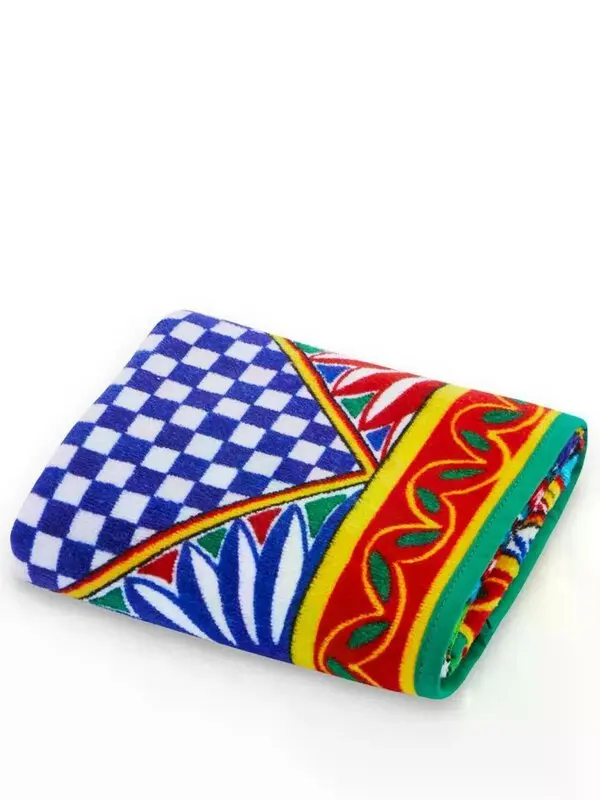 Dolce & Gabbana Carretto Siciliano Foulard-print Guest Towel - Red