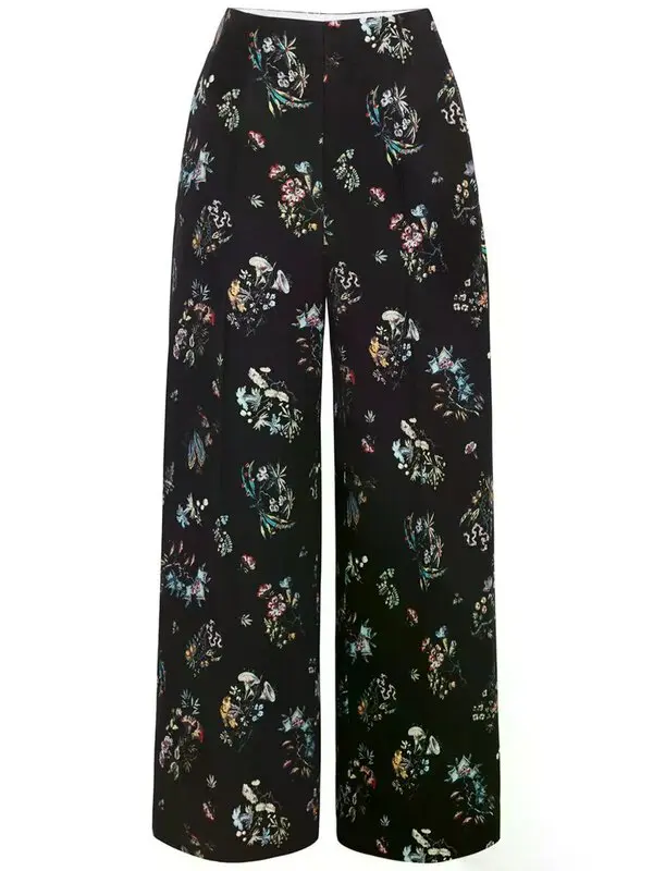 Adam Lippes Callen Floral Print Trousers