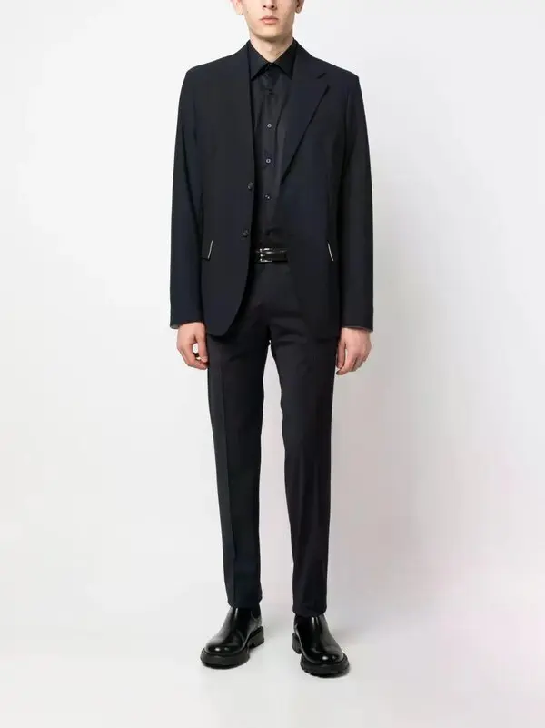 PT TORINO Mid-rise Tapered Trousers - Blue