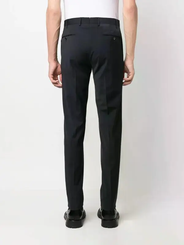 PT TORINO Mid-rise Tapered Trousers - Blue