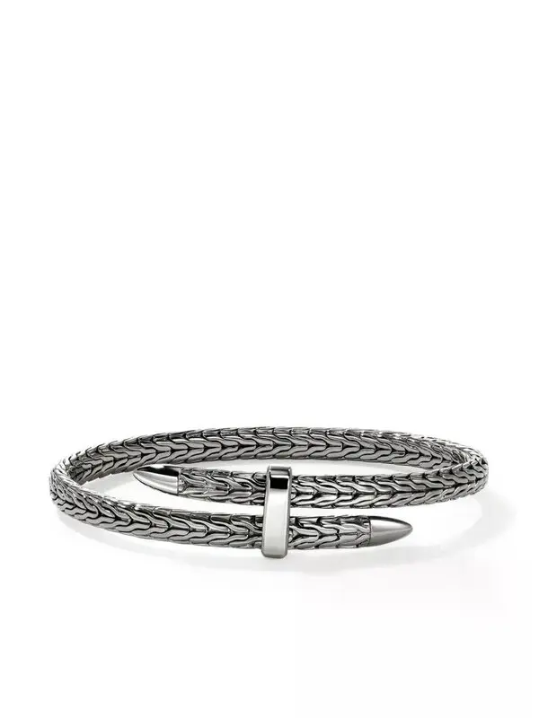 John Hardy Spear Flex Cuff Diamond Bracelet - Silver