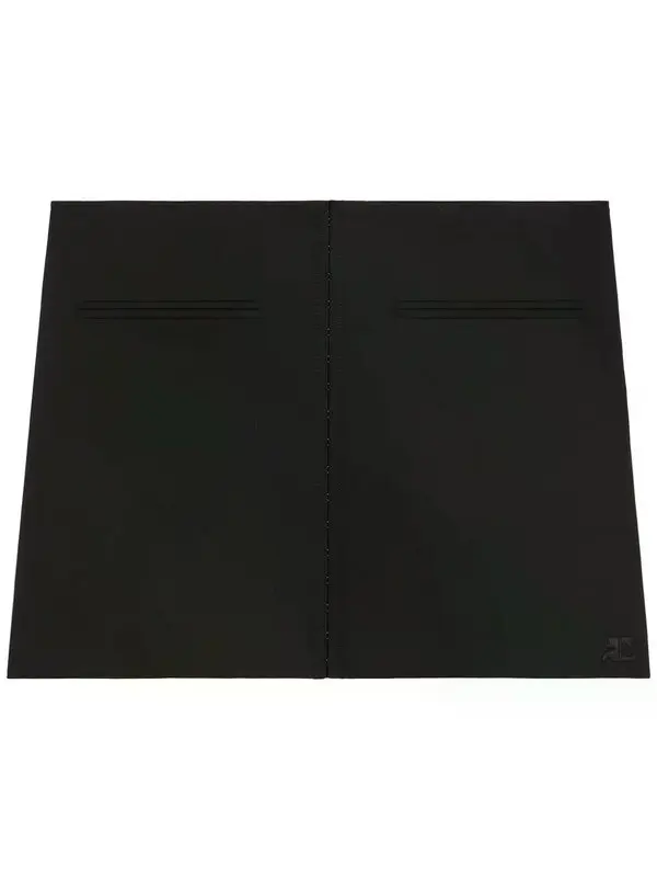 COURREGES Heritage Clipped Mini Skirt - Black