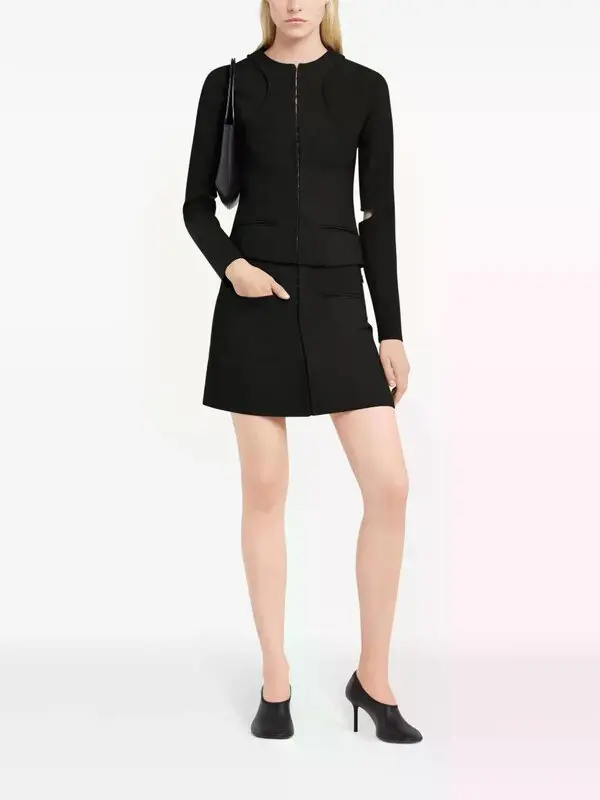 COURREGES Heritage Clipped Mini Skirt - Black