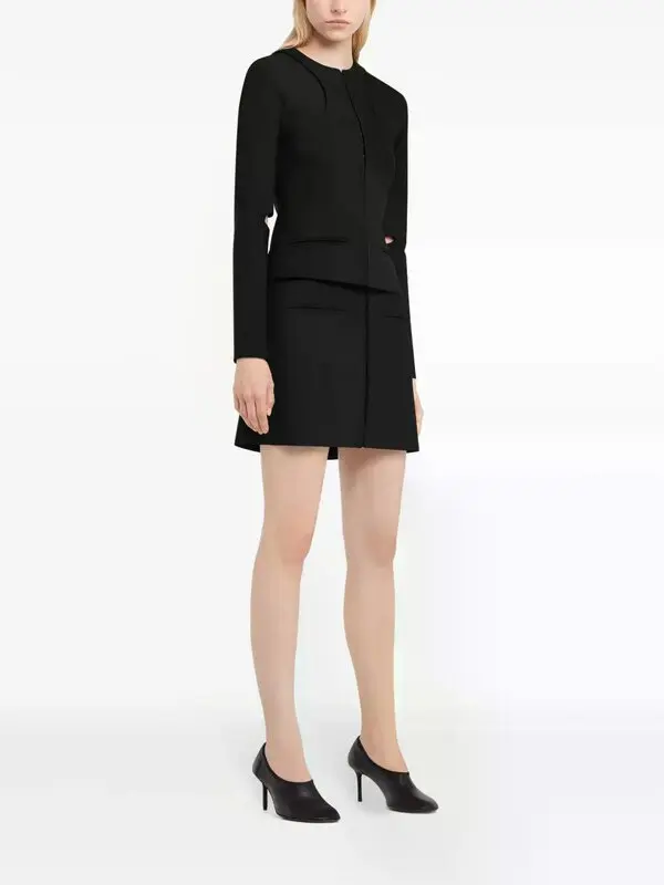 COURREGES Heritage Clipped Mini Skirt - Black