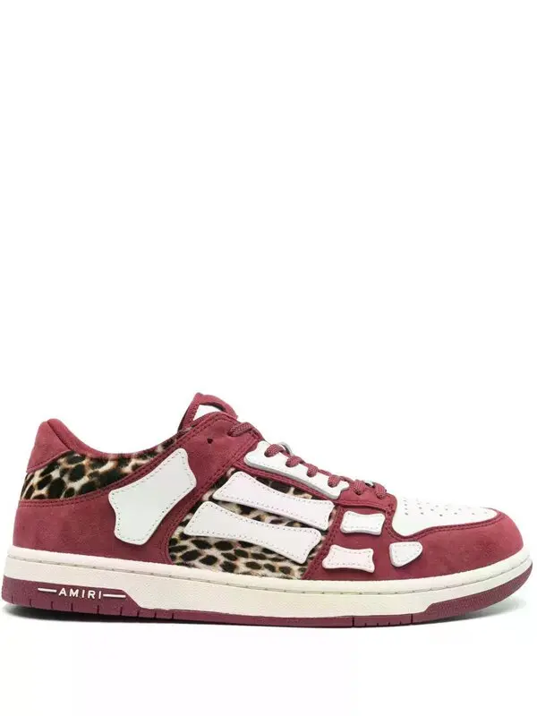 Amiri Leopard Print Sneakers - Red