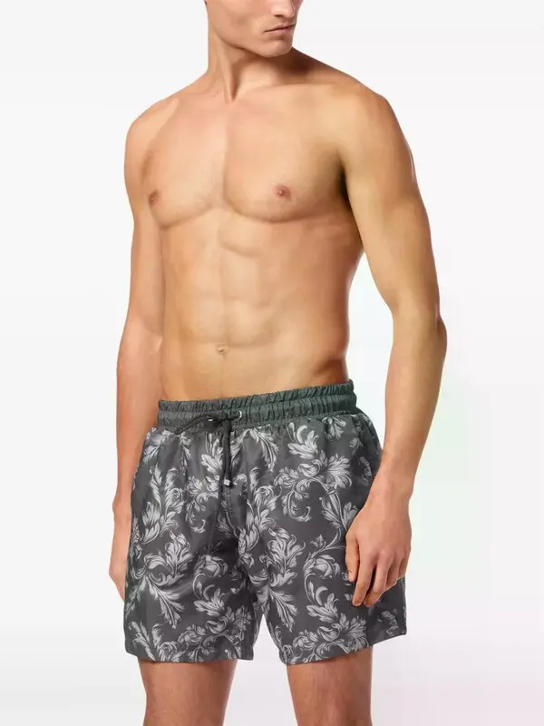 BILLIONAIRE Baroque-print Swim Shorts