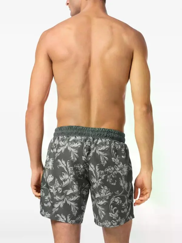 BILLIONAIRE Baroque-print Swim Shorts