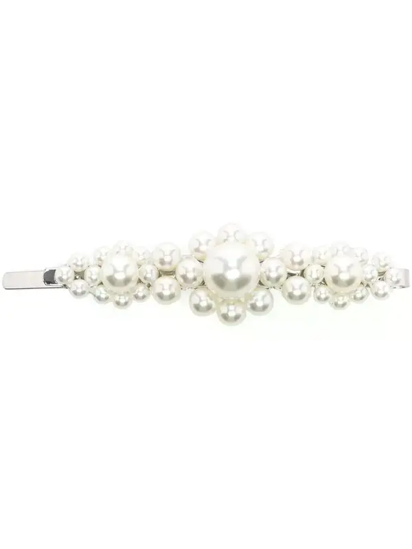 Simone Rocha Pearl-embellished Hair Clip - Silver