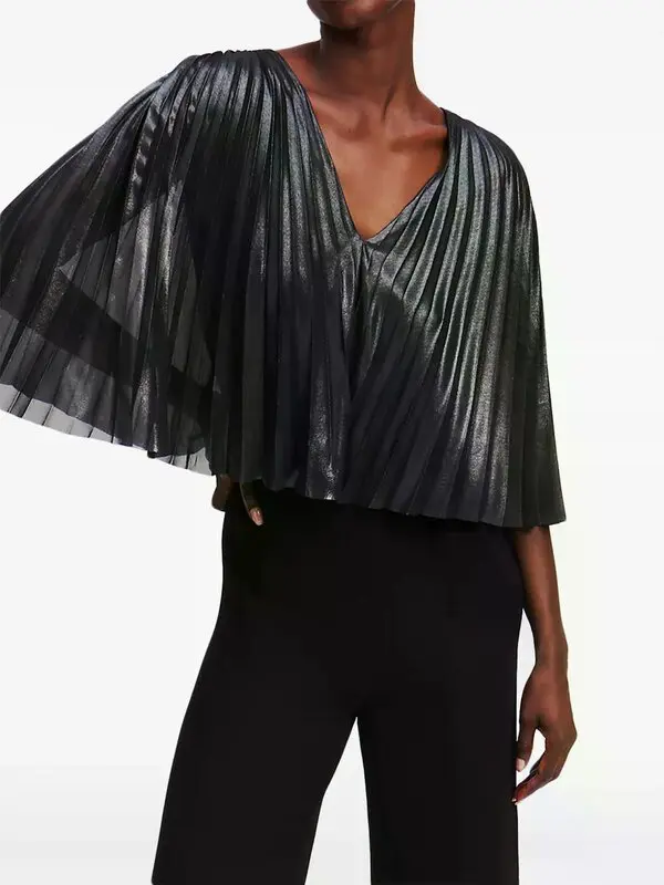 Karl Lagerfeld Pleated Cape Jumpsuit