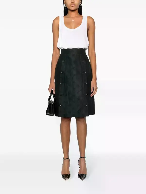Dolce & Gabbana Jacquard Logo Knee-length Skirt