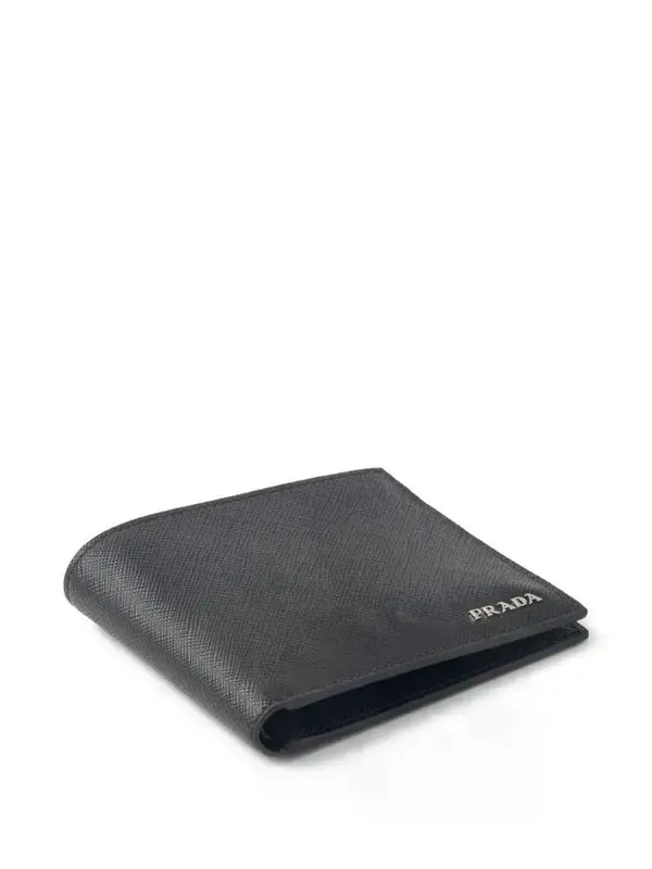 Prada Textured Bi-fold Wallet - Black