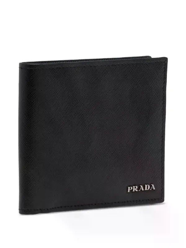 Prada Textured Bi-fold Wallet - Black