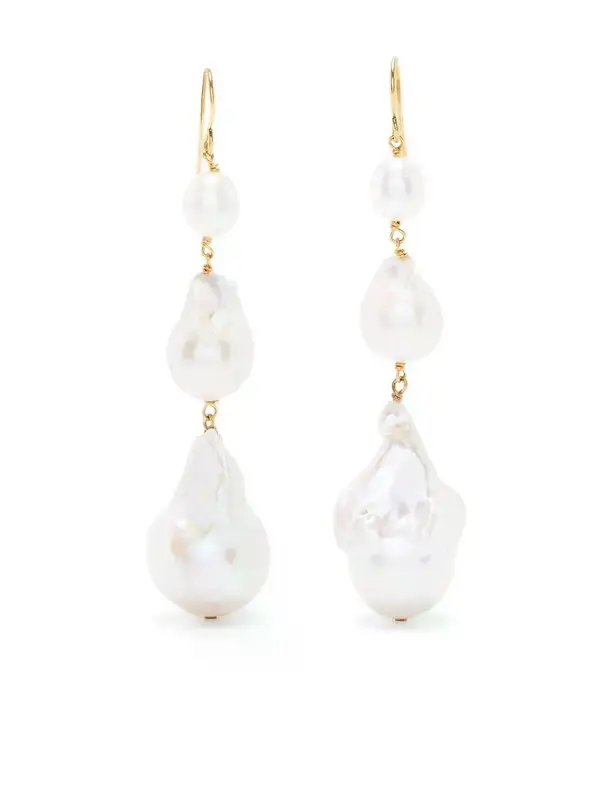 JIL SANDER Pearl Drop Earrings - Gold