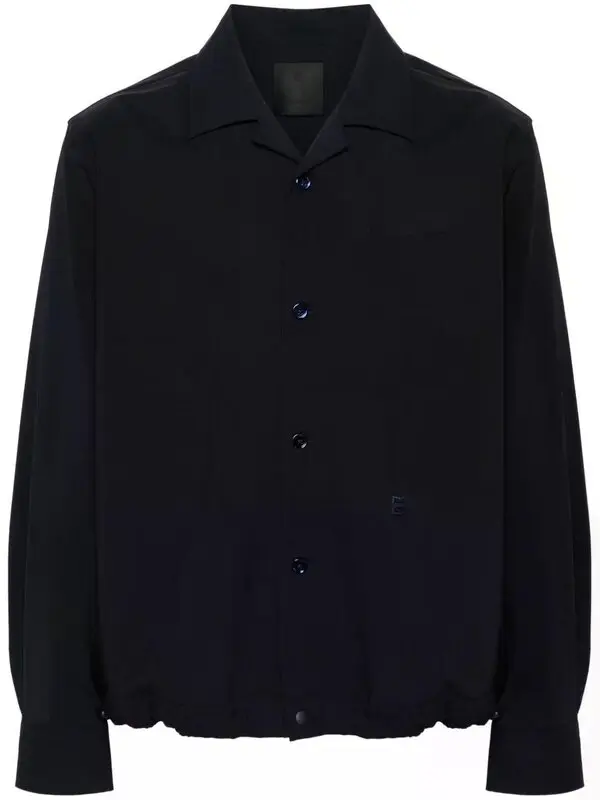 Givenchy Drawstring Wool-blend Shirt Jacket - Blue