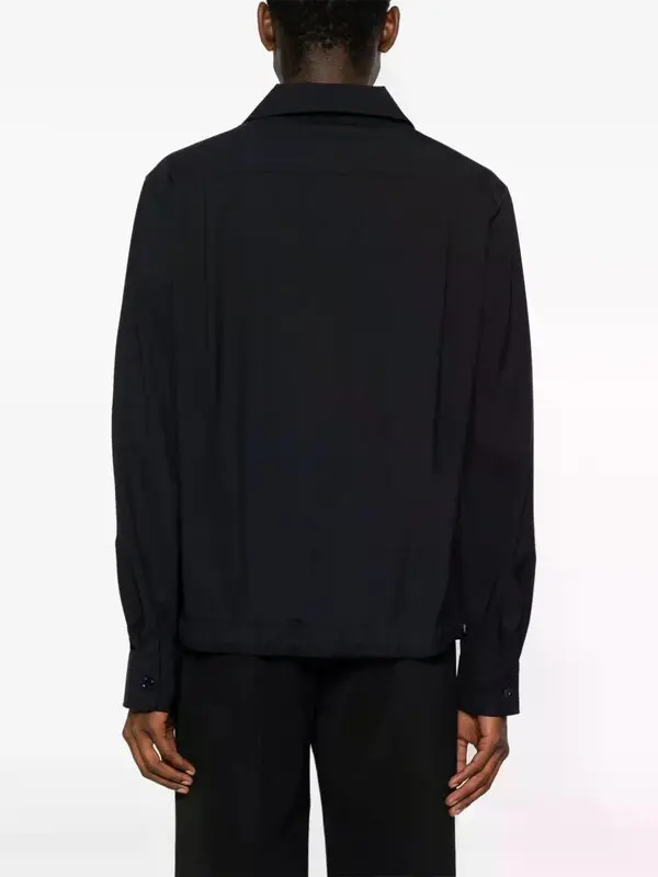 Givenchy Drawstring Wool-blend Shirt Jacket - Blue