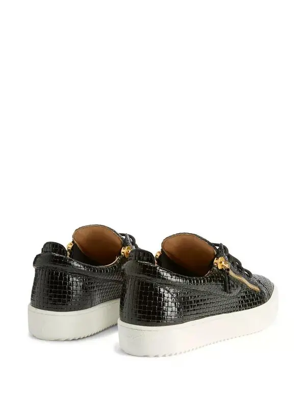 GIUSEPPE ZANOTTI Frankie Double-zip Low-top Sneakers - Black