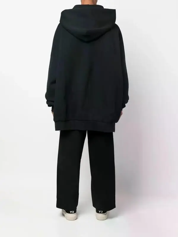 FUMITO GANRYU 2-way Oversized Pullover Hoodie - Black