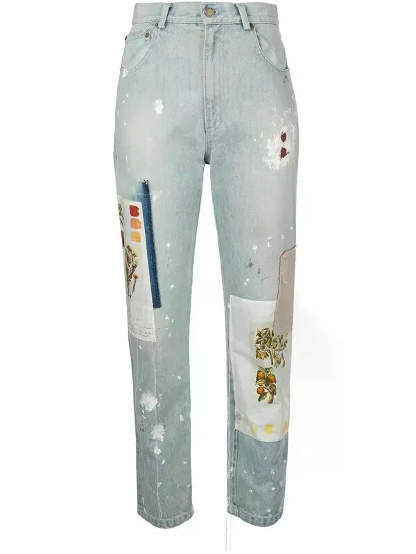 Monse Batnical Patchwork Straight-leg Jeans