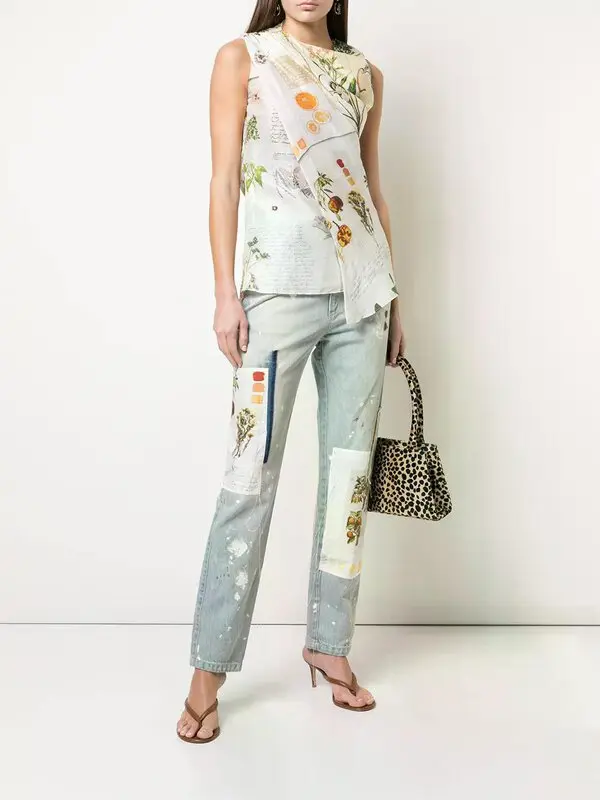 Monse Batnical Patchwork Straight-leg Jeans