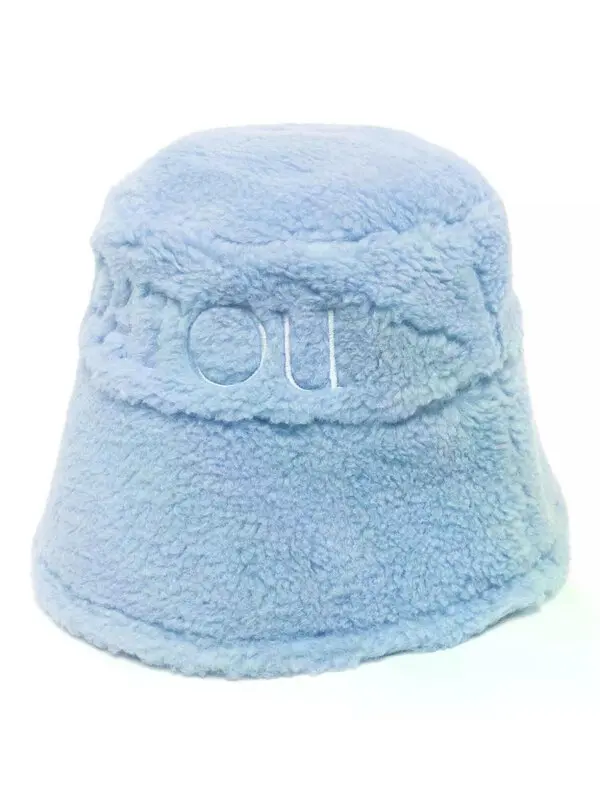 PATOU Embroidered-logo Bucket Hat - Blue