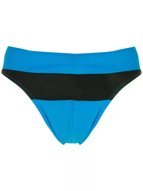 AMIR SLAMA High-leg Swimming Trunks - Blue