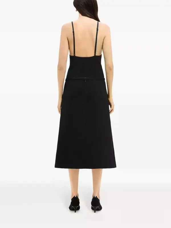 COURREGES Heritage Crepe-texture Midi Skirt