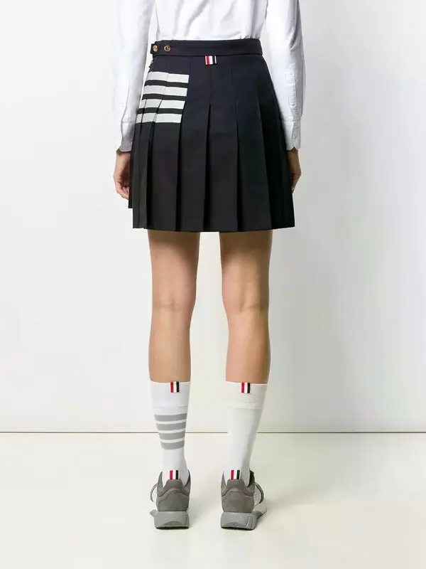 Thom Browne 4-bar Pleated Mini Skirt - Blue
