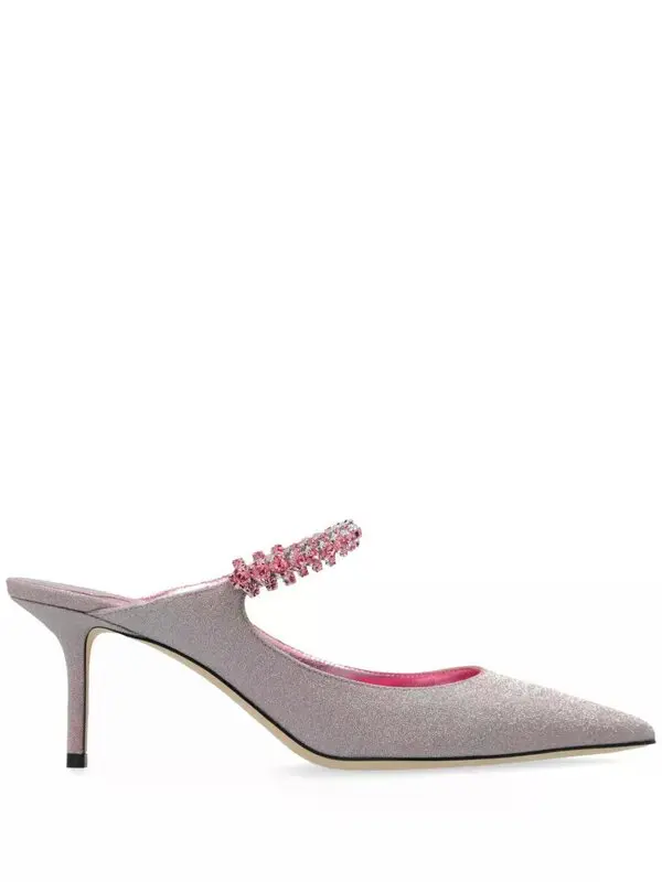 JIMMY CHOO Bing Crystal Embellished Mules