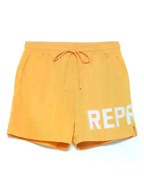 REPRESENT Logo-print Swim Shorts