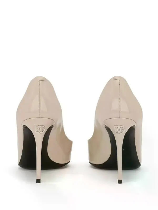 Dolce & Gabbana 90mm Patent Leather Pumps - Neutrals