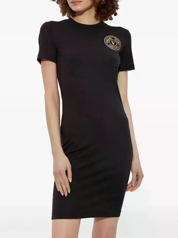 Versace V-emblem Dress - Black