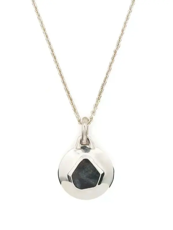 PARTS OF FOUR Disk Sapphire Pendant Necklace - Silver
