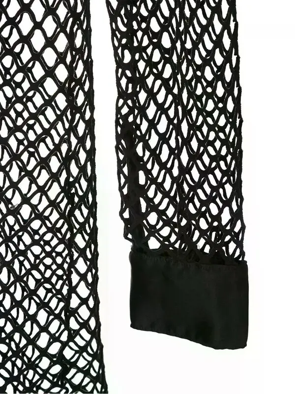 AMIR SLAMA Mesh Button-up Shirt