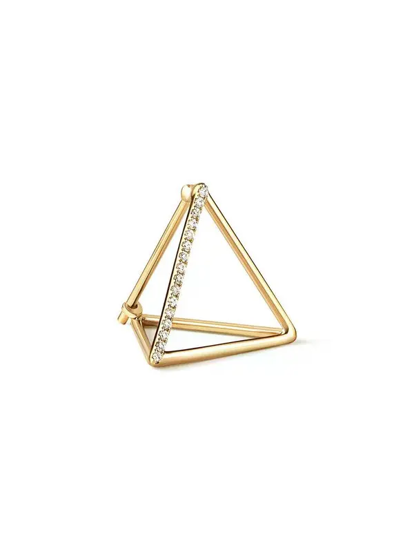 Shihara Diamond Triangle Earring - Metallic